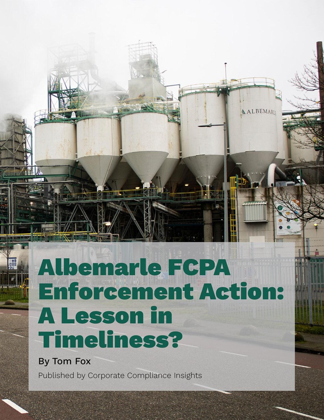 Albemarle FCPA Enforcement Action | Corporate Compliance Insights