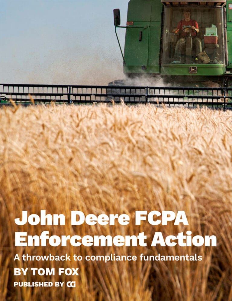 John Deere FCPA Enforcement Action | Corporate Compliance Insights
